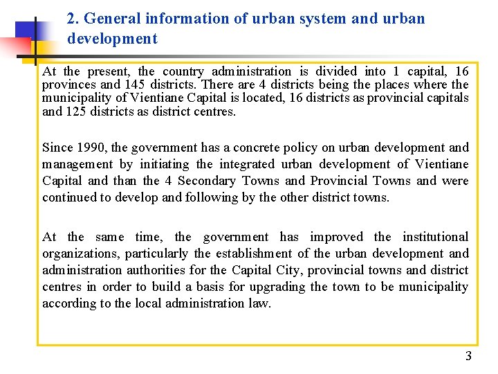 Perspectives on Urban Development Strategy to 2030 of