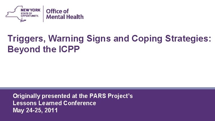 Triggers Warning Signs and Coping Strategies Beyond the