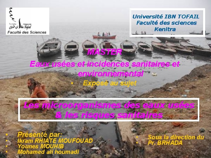 Universit IBN TOFAIL Facult des sciences Kenitra MASTER