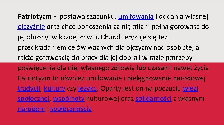 Mapa myli Patriotyzm 1 Co to jest patriotyzm