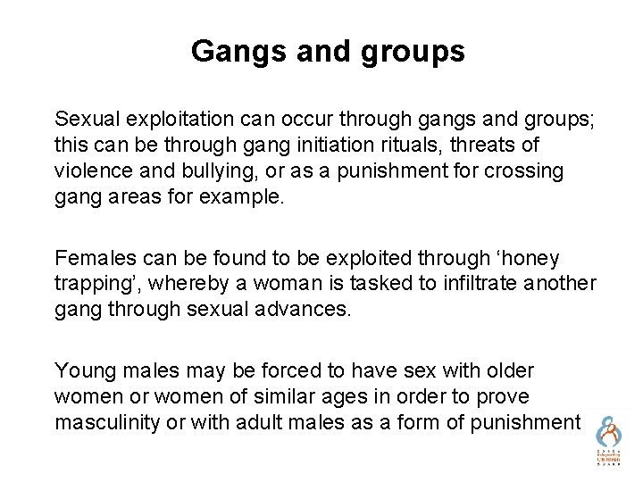 Child Sexual Exploitation Basic Awareness Training What is