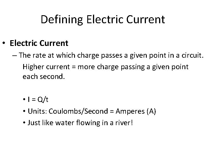 Aim How can we describe current Do Now