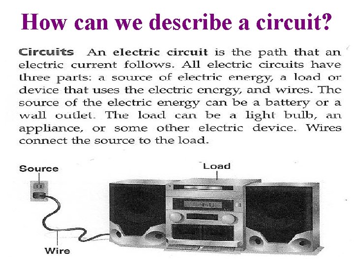 Aim How can we describe current Do Now