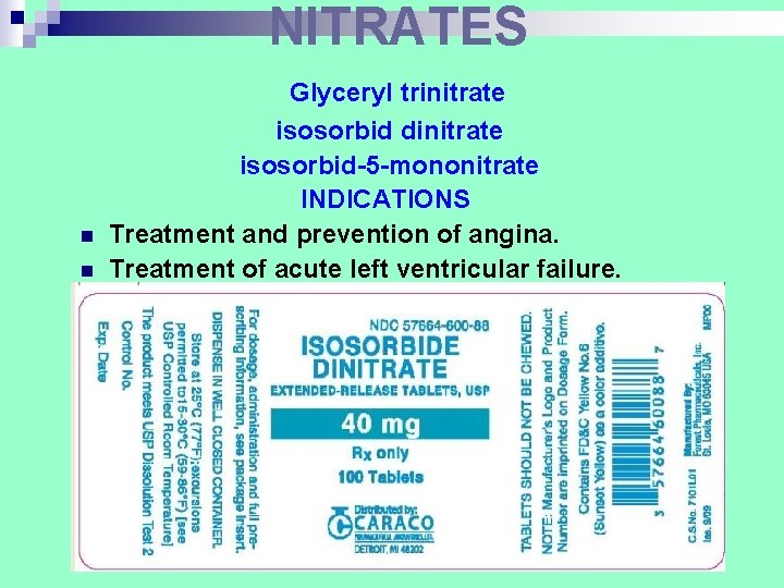 Clinical Pharmacology of Antianginal Drugs ISCHEMIC HEART DISEASE