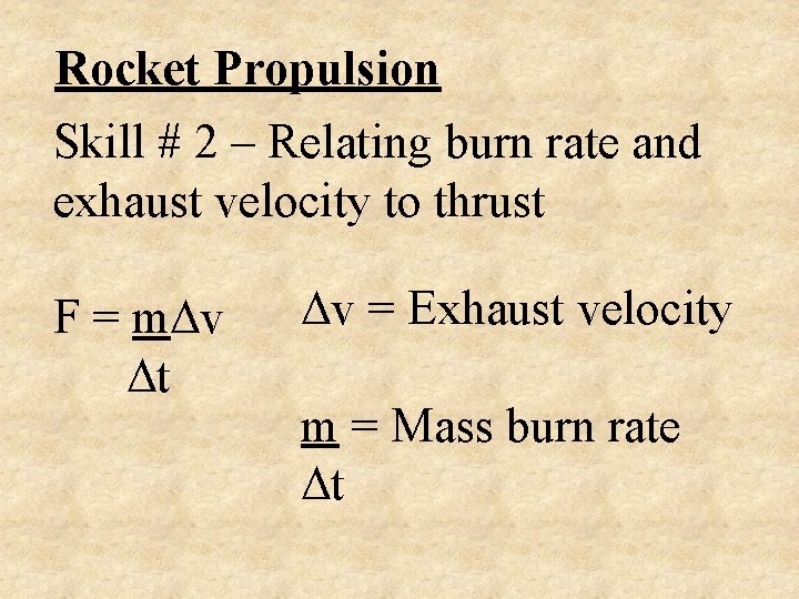 Rocket Propulsion Contents Review Types of Rockets New