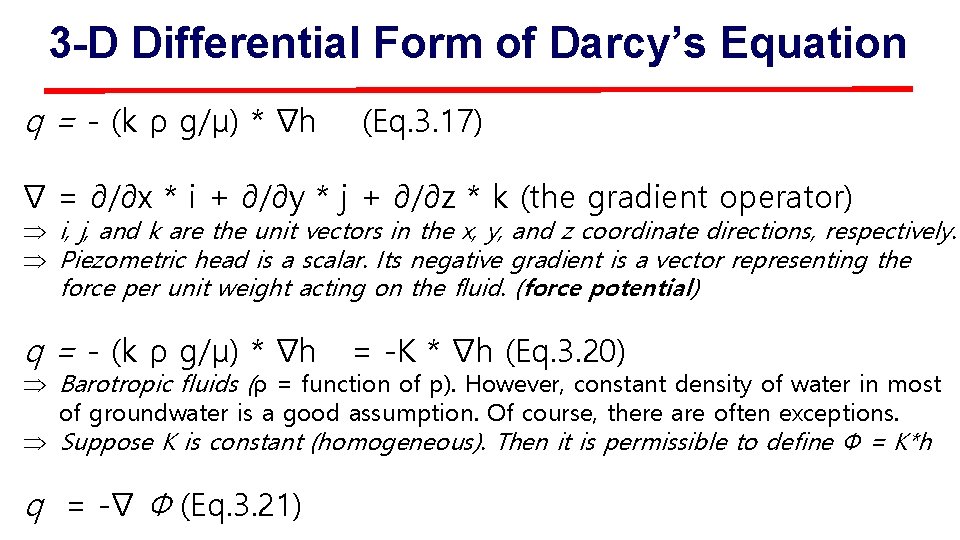 Groundwater Pollution Remediation NOTE 2 Joonhong Park Yonsei