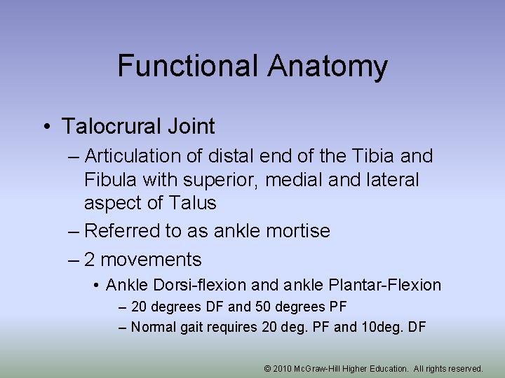 Ankle and Lower Leg Rehabilitation 2010 Mc GrawHill