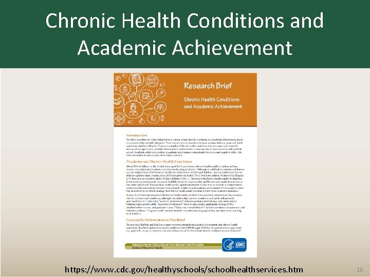 CDC Healthy Schools Chronic Health Conditions in School
