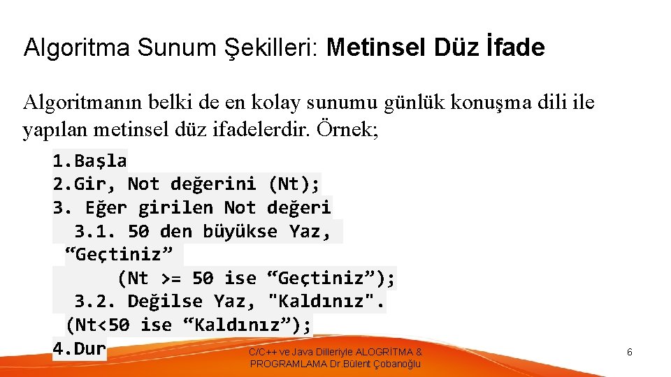 Algoritma Programlama Blm 2 Algoritma Sayfa 27 40