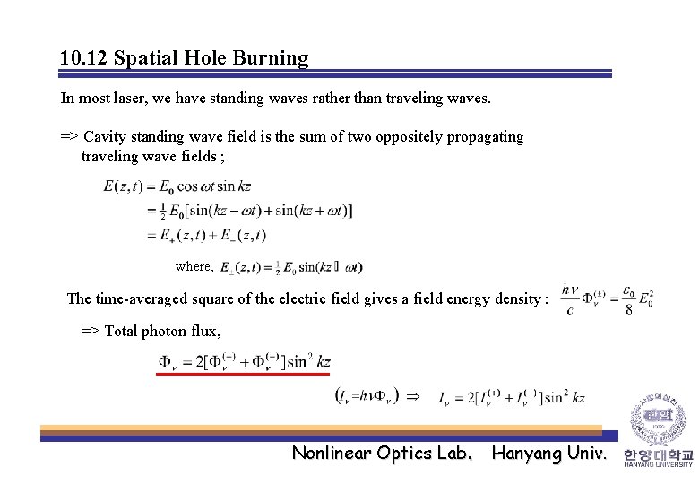 Chapter 10 Laser Oscillation Gain and Threshold Detailed