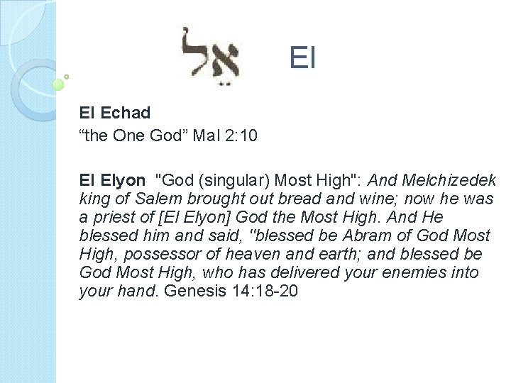 Names of God Let them praise the name