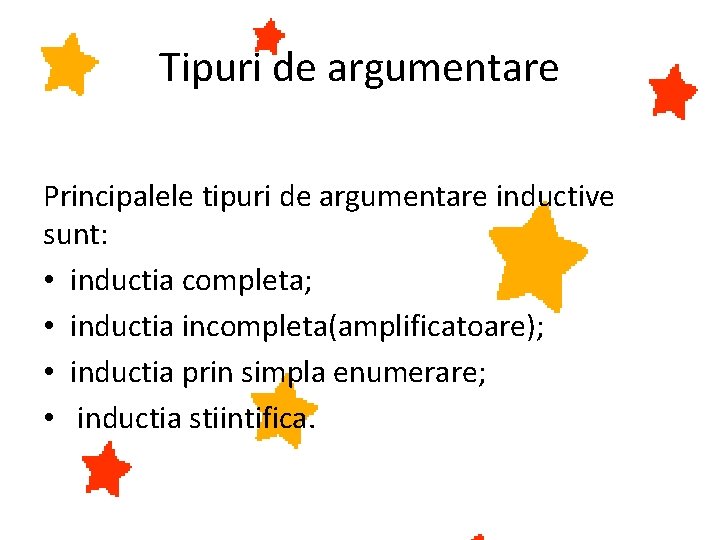 Inductia v Tipuri de argumentare inductiva v Metode