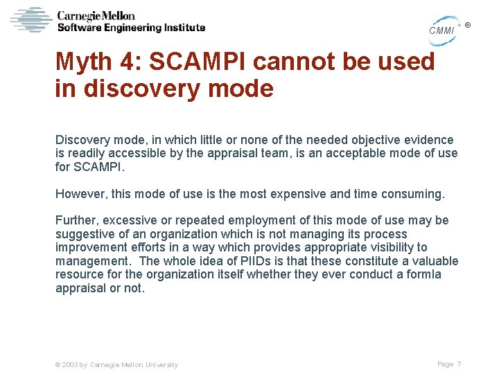 CMMI Pittsburgh PA 15213 3890 The SCAMPI Appraisal