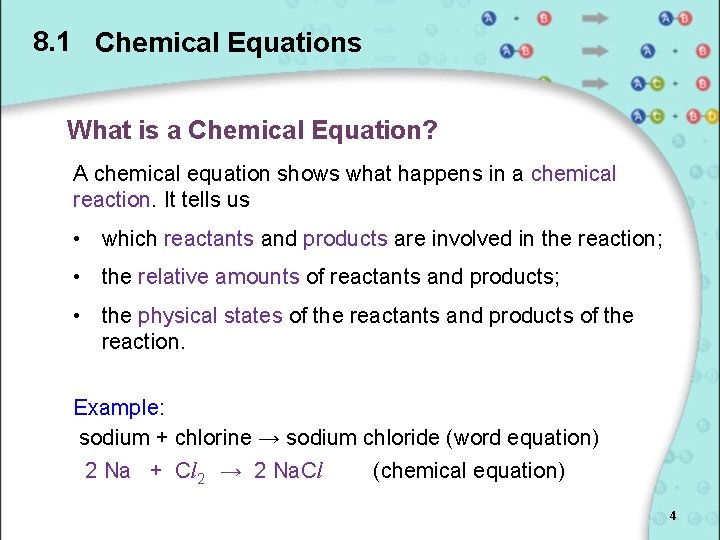 CHAPTER 8 Writing Chemical Equations 2013 Marshall Cavendish