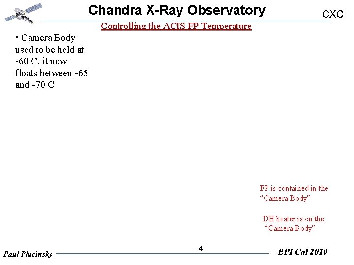 Chandra XRay Observatory CXC Update on ACIS Operations