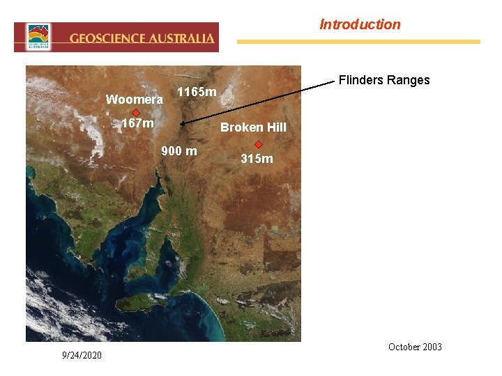 The Woomera Infrasound and Seismic Experiment David Brown