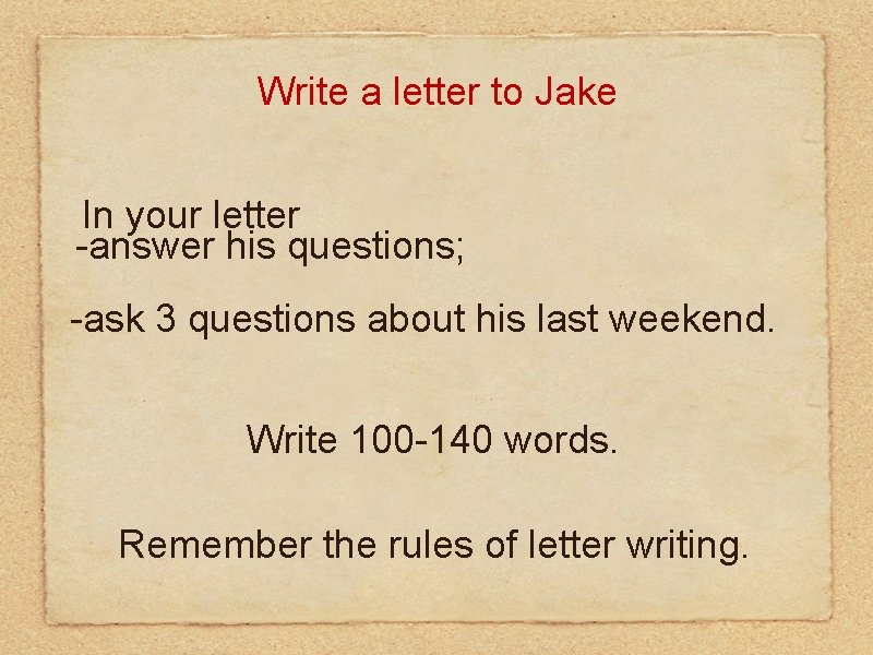 How to write a personal letter The structure