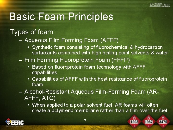 Module 6 Fire Fighting Foam Principles 1 Objective