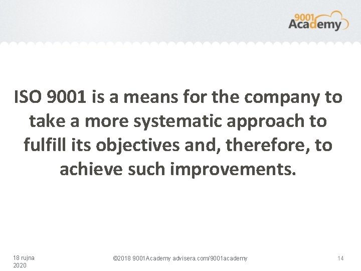 Why ISO 9001 2015 Awareness Presentation Subtitle or