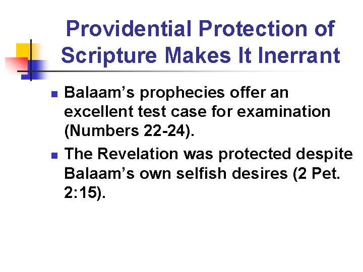 Plenary Inspiration and Providential Preservation of the Bible