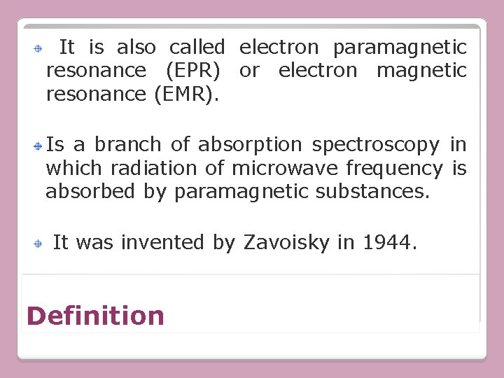 Electron Spin Resonance Shabeeb Alalwi Senior Physics LaboratoryPHYS