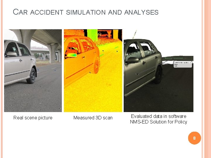 3 D LASER SCANNING PLACE OF THE TRAFFIC