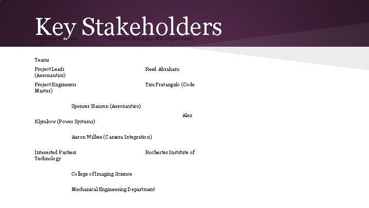 Detailed Design Review P 14231 UAV Aerial Imaging