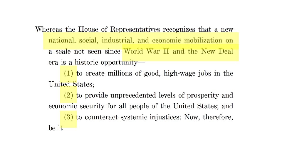 The Green New Deal Colleen Golja Presentation Overview
