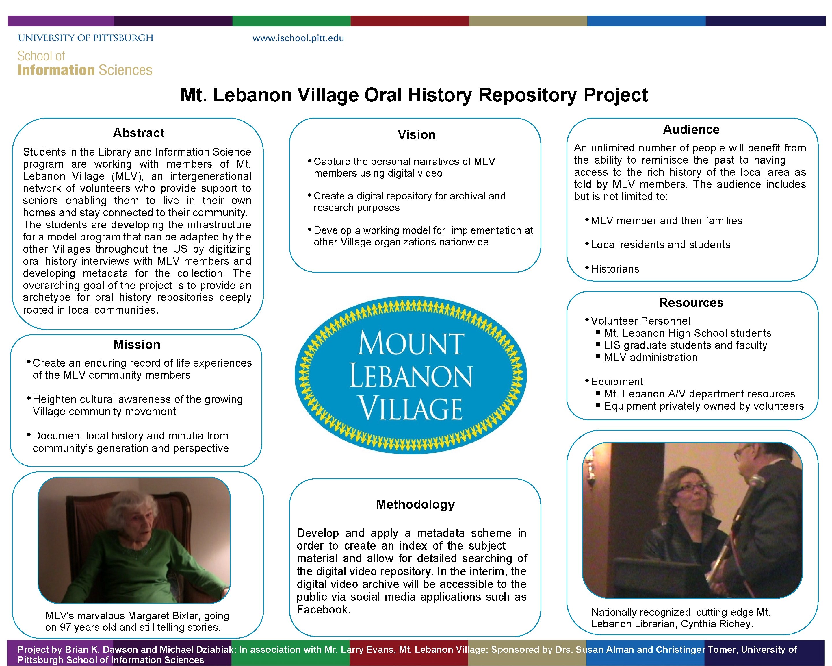 Mt Lebanon Village Oral History Repository Project Abstract