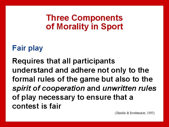 chapter 24 Character Development and Good Sporting Behavior