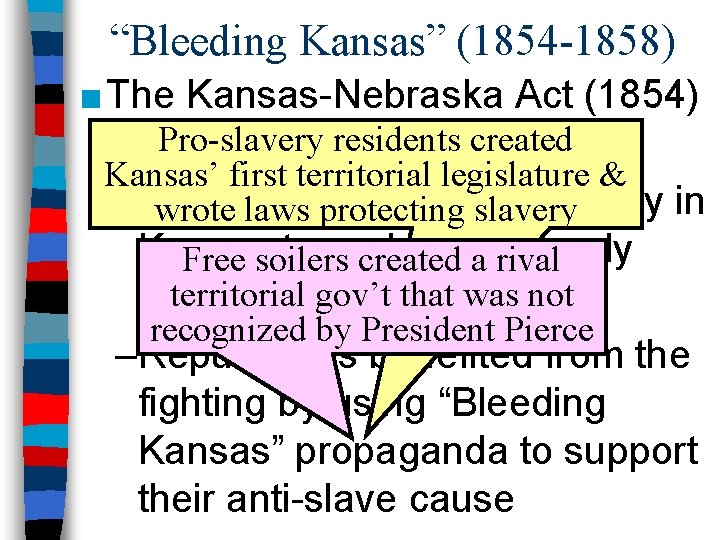 Essential Question Question Why did the sectional dispute