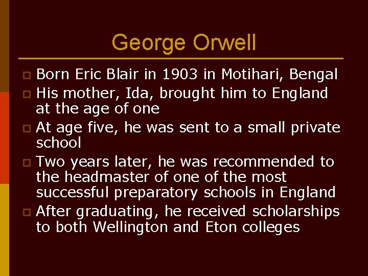 1984 Introduction and Background Who controls the past