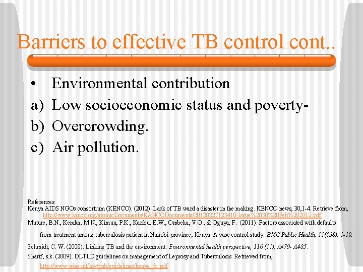 Tuberculosis TB in Kenya By Asha Yusuf MPH