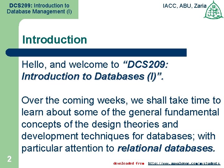 Iya Abubakar Computer Centre IACC Ahmadu Bello University