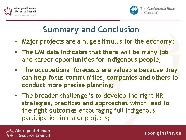 Increasing Indigenous Employment in Major Projects PRESENTERS Aboriginal