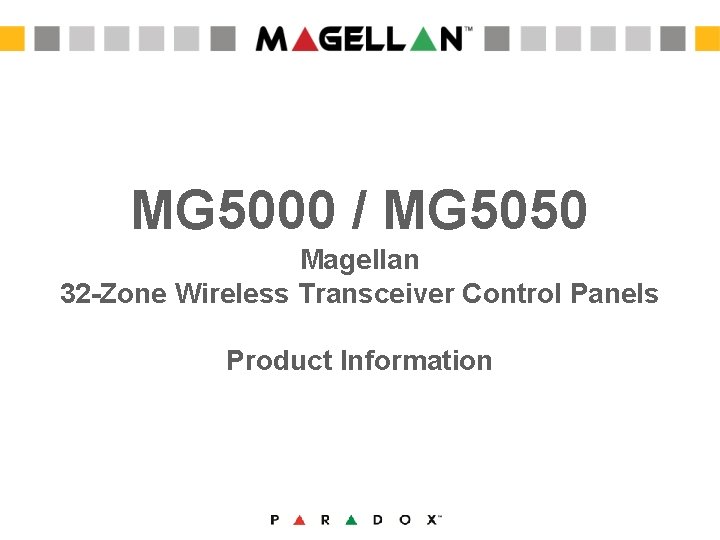 MG 5000 MG 5050 Magellan 32 Zone Wireless