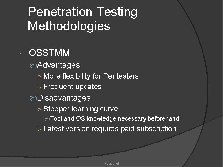 Module 2 Pen Test Overview Penetration Testing Methodologies