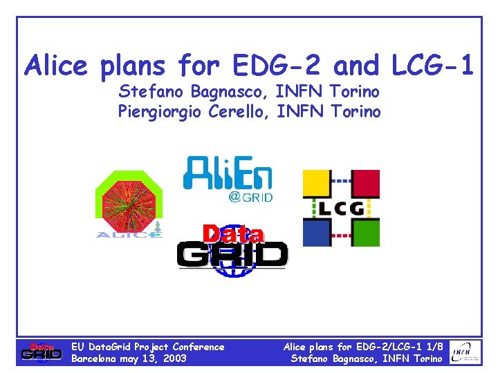 Alice plans for EDG2 and LCG1 Stefano Bagnasco