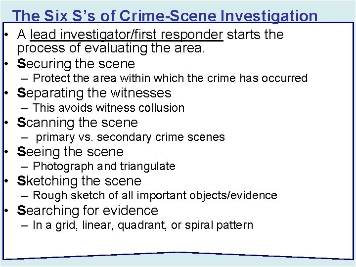 Crime Scenes WHAT IS A CRIME A crime
