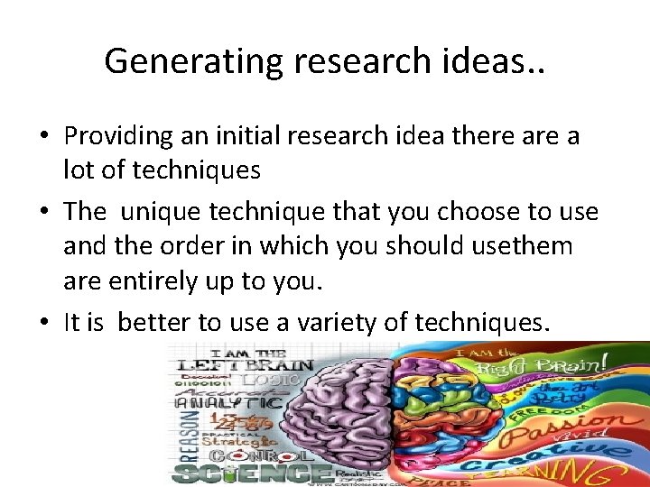 Chapter 2 generate ideas that will help in