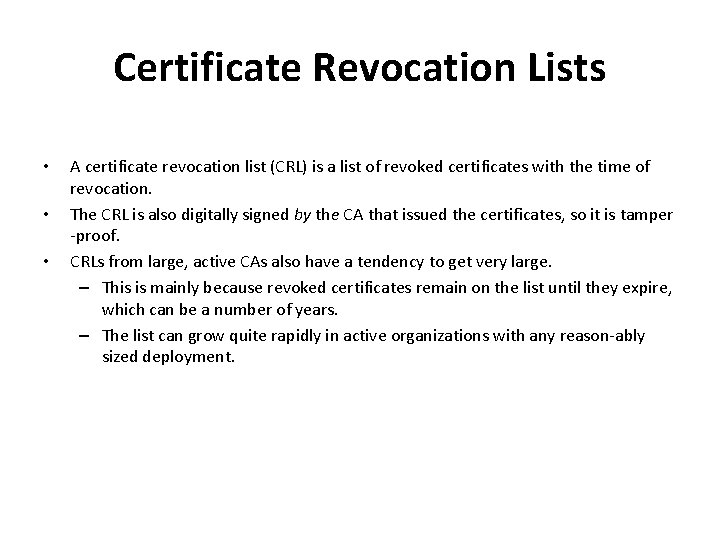 Certificate and Validation Authorities Certificate and Validation ...