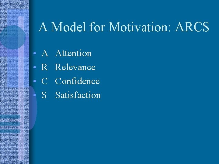 Leaner Motivation Gagne Driscoll Chapter 4 Learner Motivation