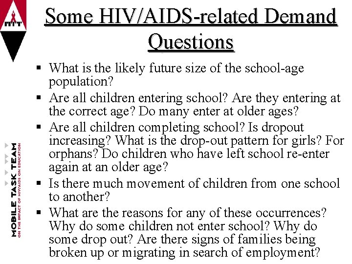 The Impact of HIV and AIDS on Education