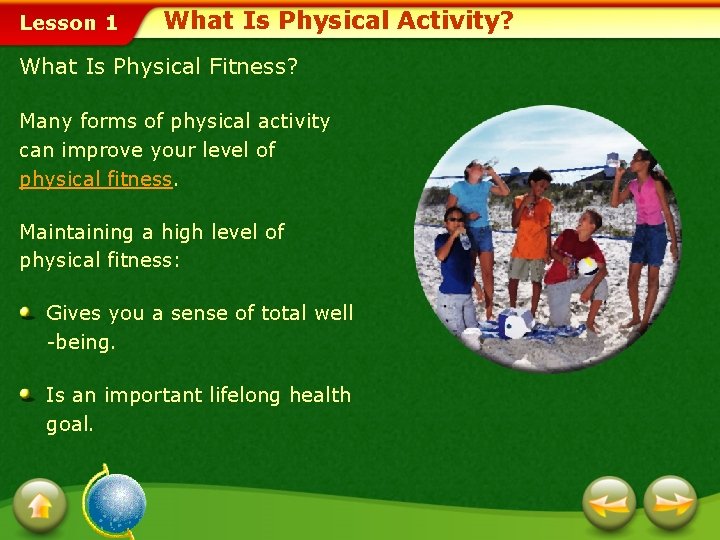 Lesson 1 Physical Activity and Your Health What
