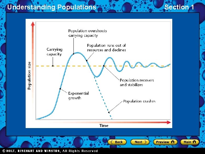 Understanding Populations Section 1 Objectives Describe three main