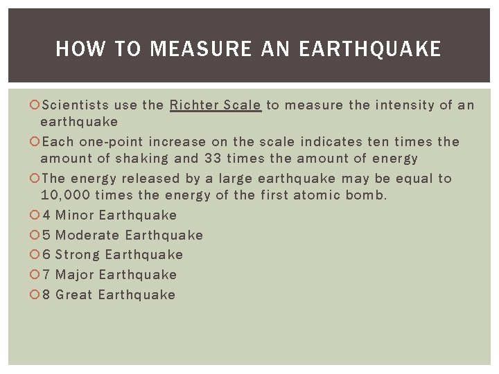 EARTHQUAKES Formation of the Earth WHAT IS AN