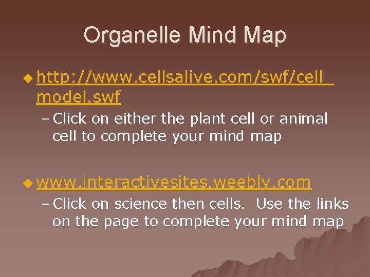 Cell Structure and Function u Objective To learn