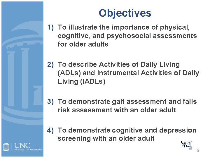 Geriatric Assessment Anthony J Caprio MD Ellen Roberts