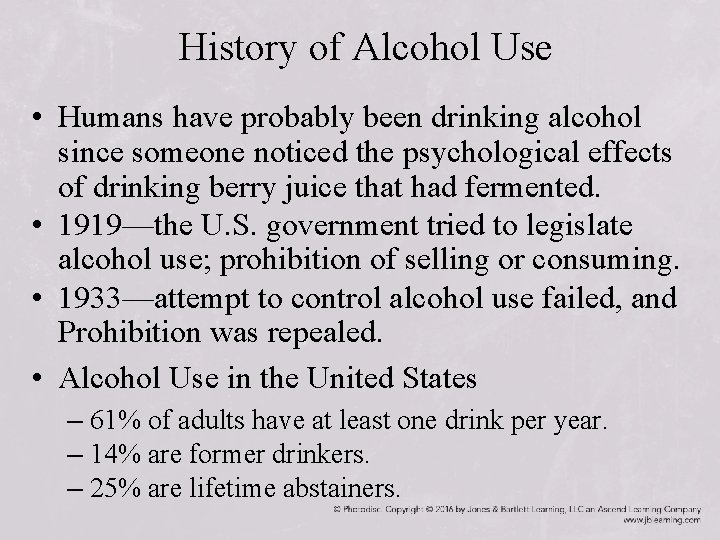 Chapter 18 Using Responsibly Using Alcohol Responsibly Learning