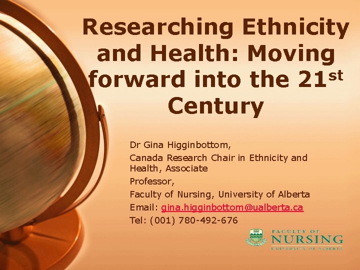 Researching Ethnicity and Health Moving forward into the